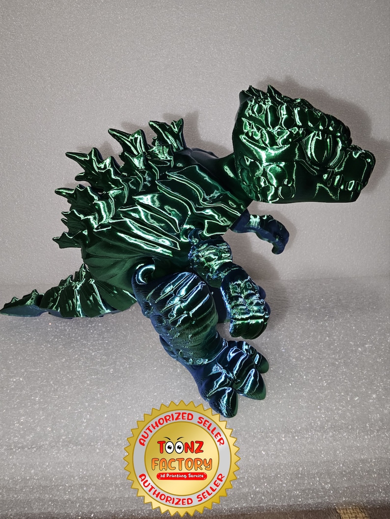 3D Printed Articulated Godzilla - Etsy
