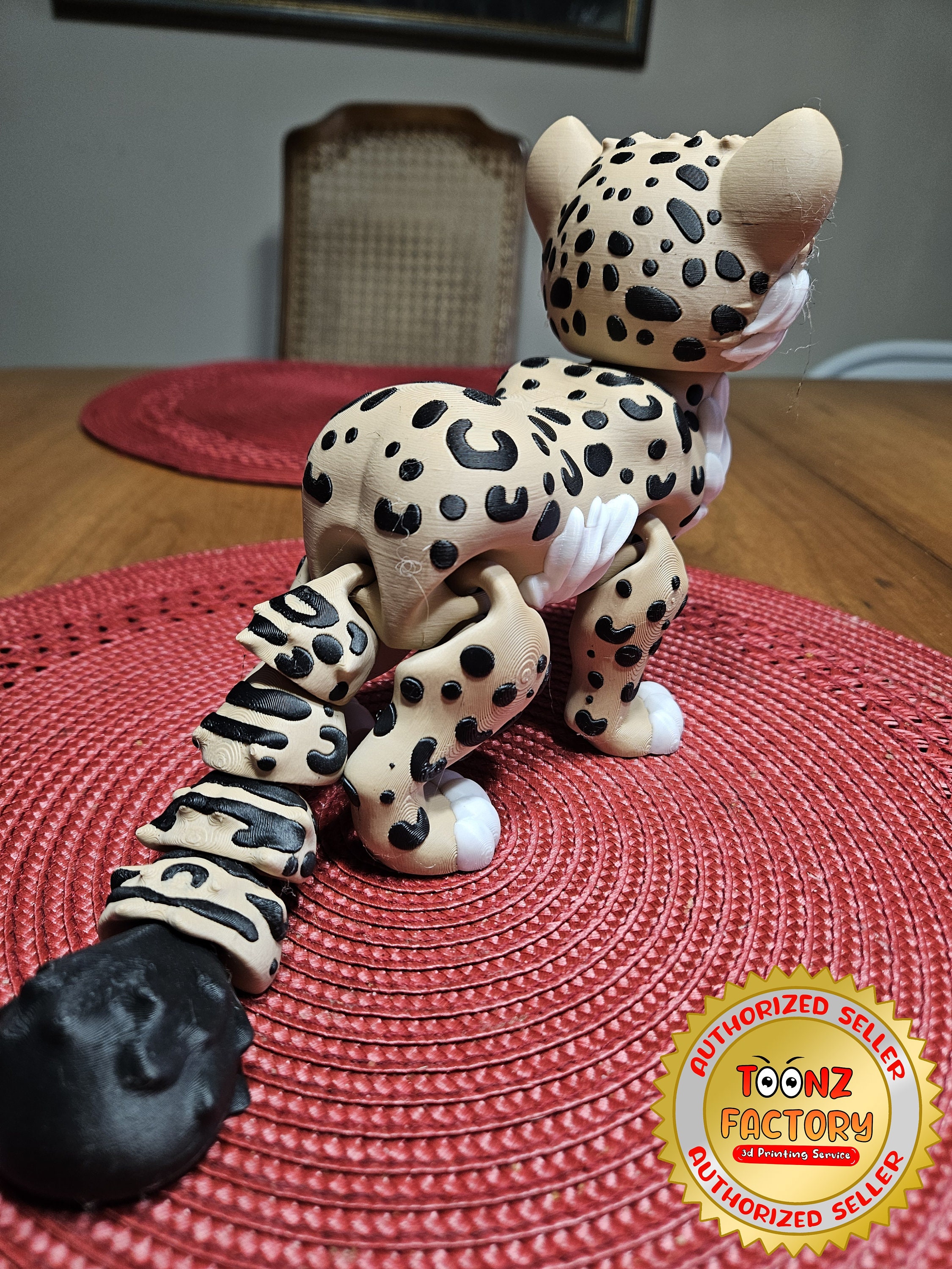 3d Printed Articulated Snow Leopard - Etsy