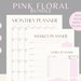 Pastel Pink Floral Printable and Digital Daily Weekly and - Etsy Australia