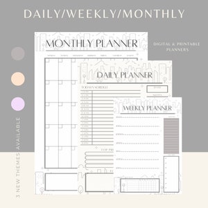 6 Pastel Coloured Daily/weekly/monthly DIGITAL & Printable - Etsy