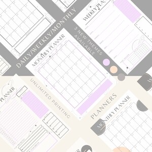 6 Pastel Coloured Daily/weekly/monthly DIGITAL & Printable Planners - Etsy