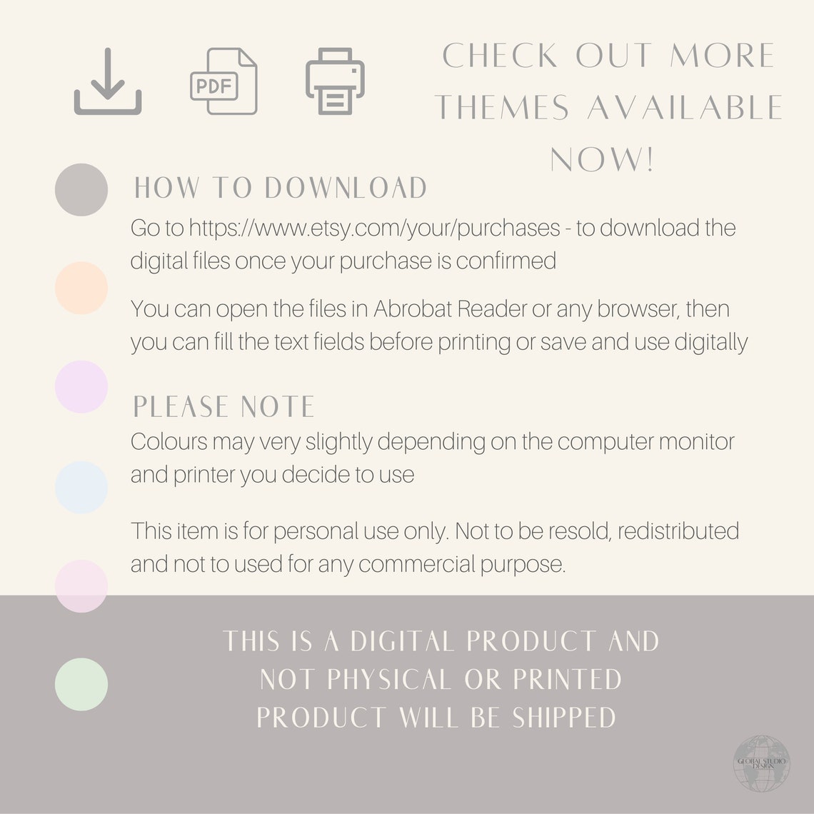 Pastel Blue Shells Printable and Digital Daily, Weekly and Monthly ...