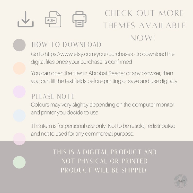 Pastel Blue Shells Printable and Digital Daily, Weekly and Monthly ...