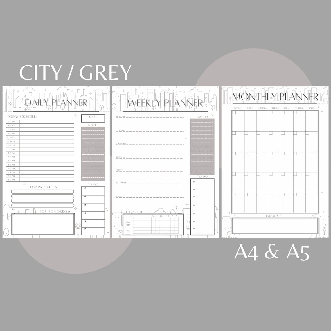 6 Pastel Coloured Daily/weekly/monthly DIGITAL & Printable Planners - Etsy