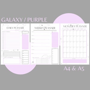 6 Pastel Coloured Daily/weekly/monthly DIGITAL & Printable Planners - Etsy