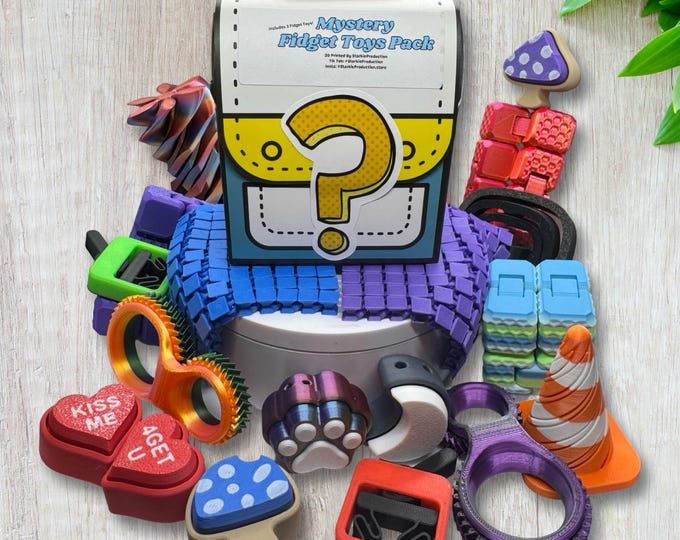 Mystery Fidget Toys Pack (3 Fidgets per Box) Mystery Box Mystery Bag ...