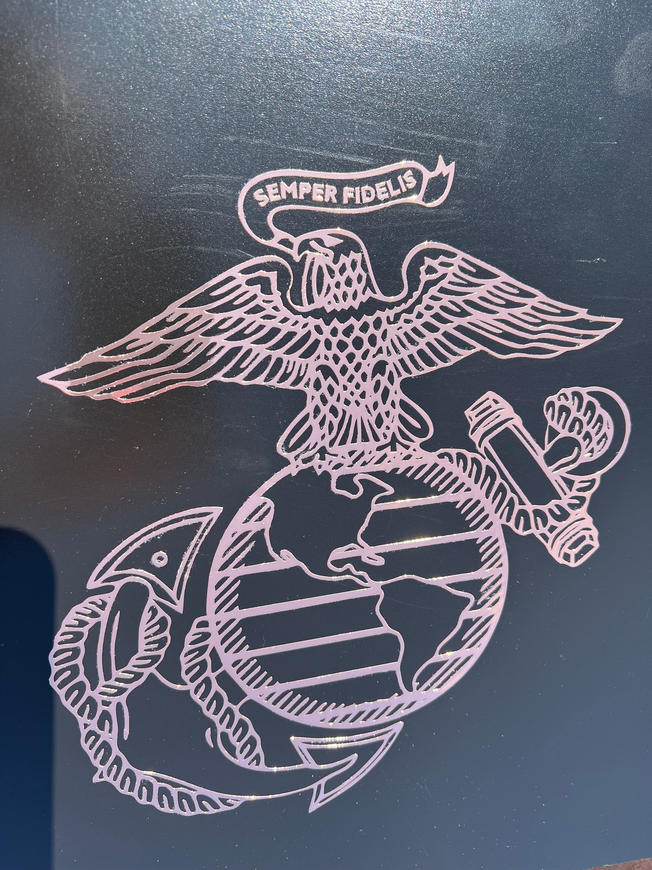 USMC Transfer Sticker Shiny Metallic Gold Silver Rose Gold. - Etsy