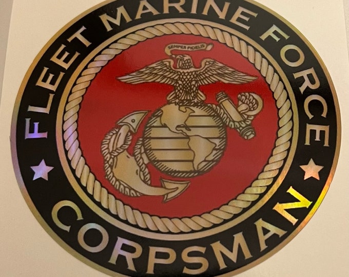 Fleet Marine Force FMF Corpsman Badge PVC Patch Navy / Marine Corps ...