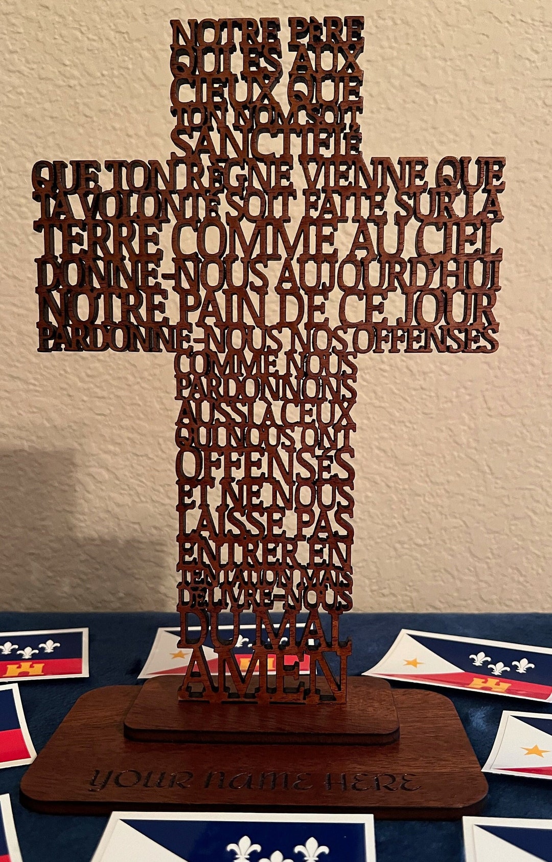 Our Father Lord's Prayer Cross in Multiple Languages Protestant and ...