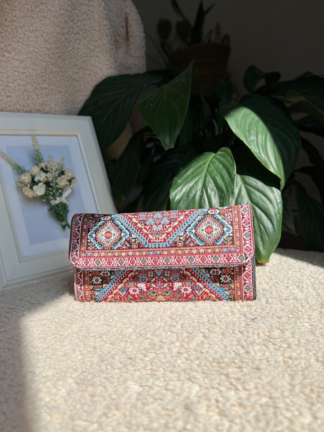 Boho Wallet, Turkish Fabric Shiny Womens Wallet, Handmade Wallet ...
