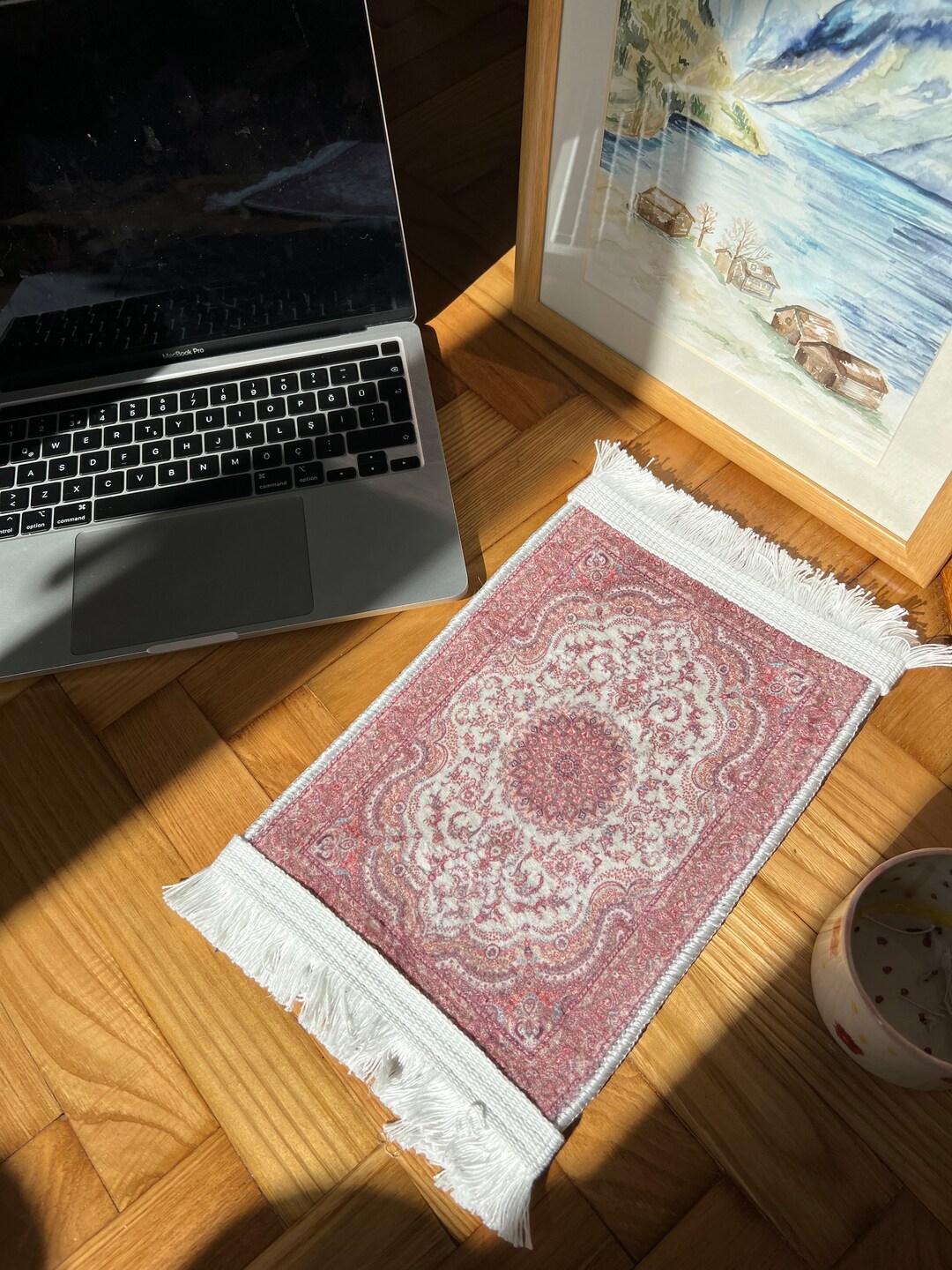 Turkish Carpet Style Mouse Pad,miniature Rug Mouse Pad, Home Office ...