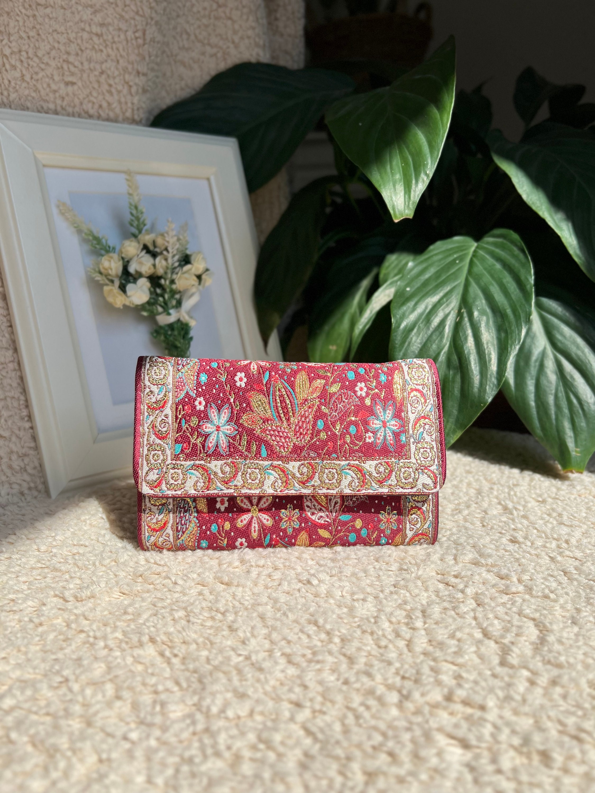 Boho Wallet, Turkish Fabric Shiny Women’s Wallet, Handmade Wallet ...