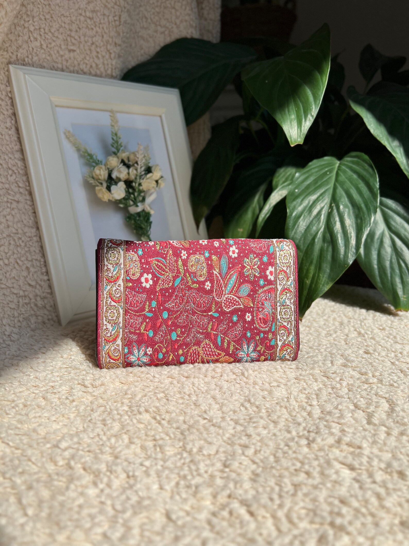 Boho Wallet, Turkish Fabric Shiny Women’s Wallet, Handmade Wallet ...