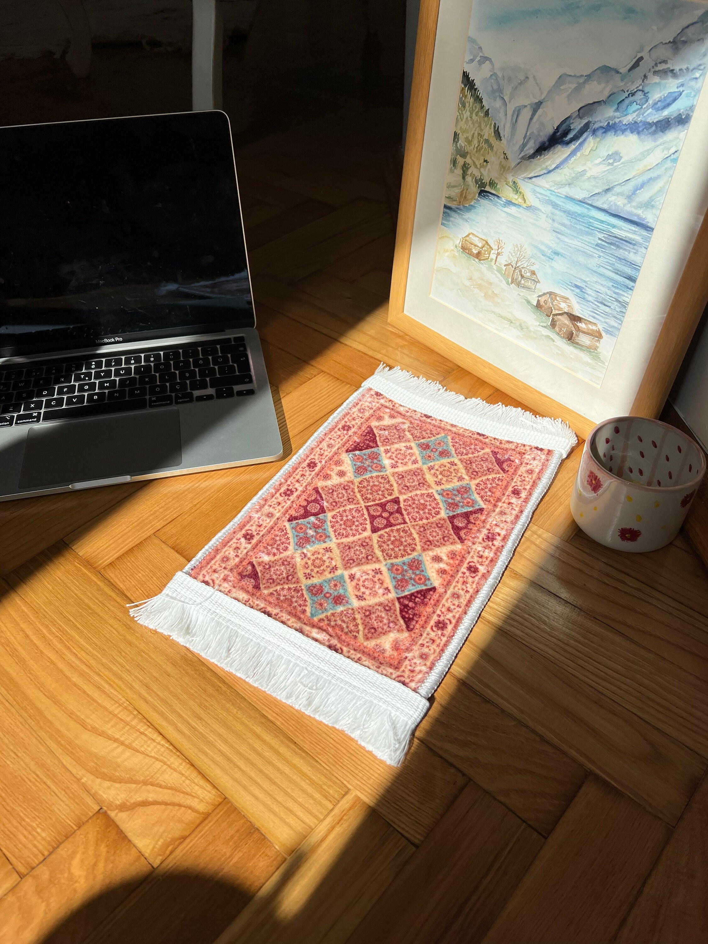 Turkish Carpet Style Mouse Pad,miniature Rug Mouse Pad, Home Office ...