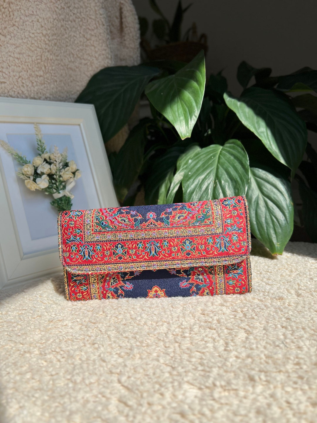 Boho Wallet, Turkish Fabric Shiny Women’s Wallet, Handmade Wallet ...