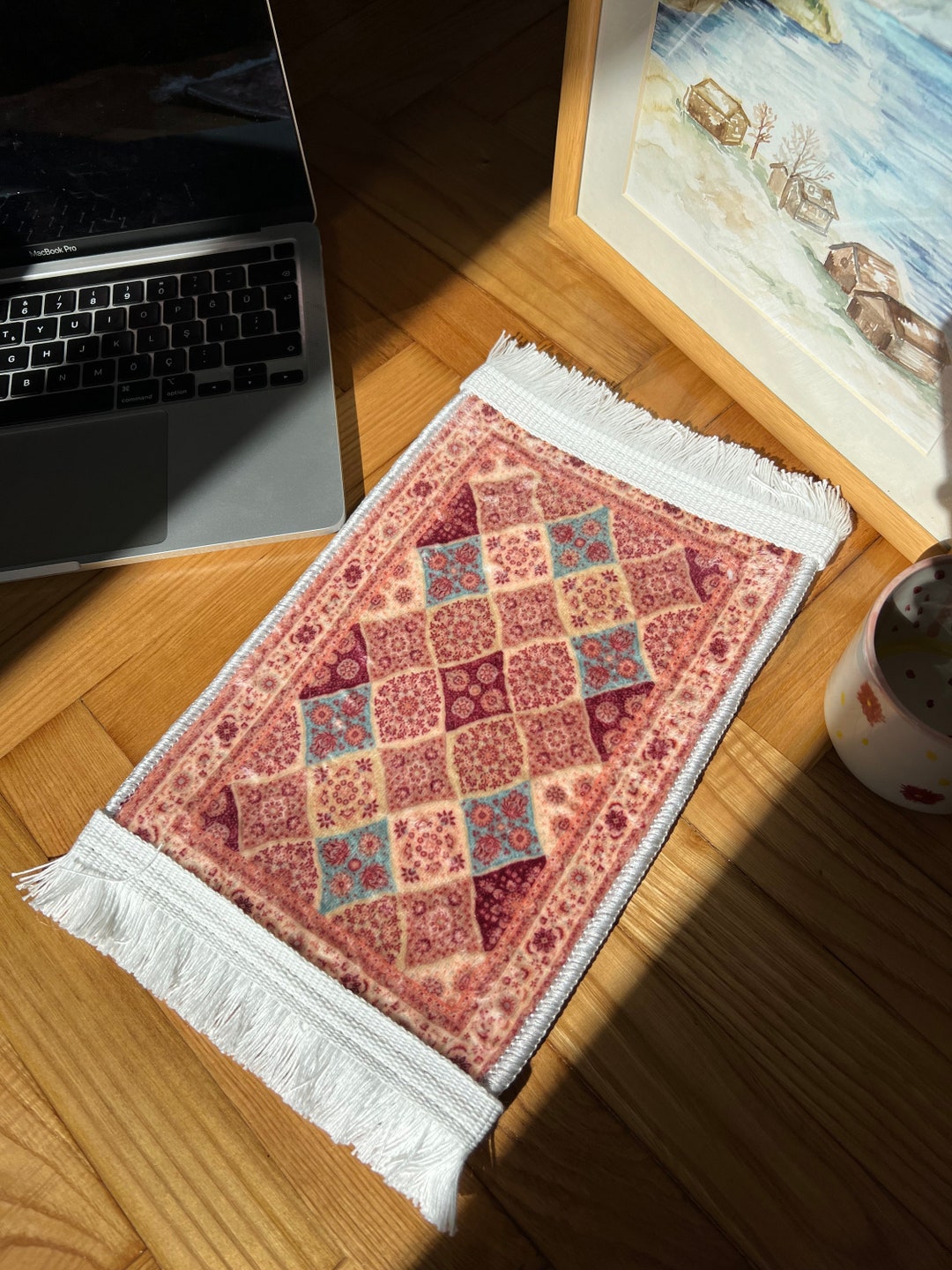 Turkish Carpet Style Mouse Pad,miniature Rug Mouse Pad, Home Office ...