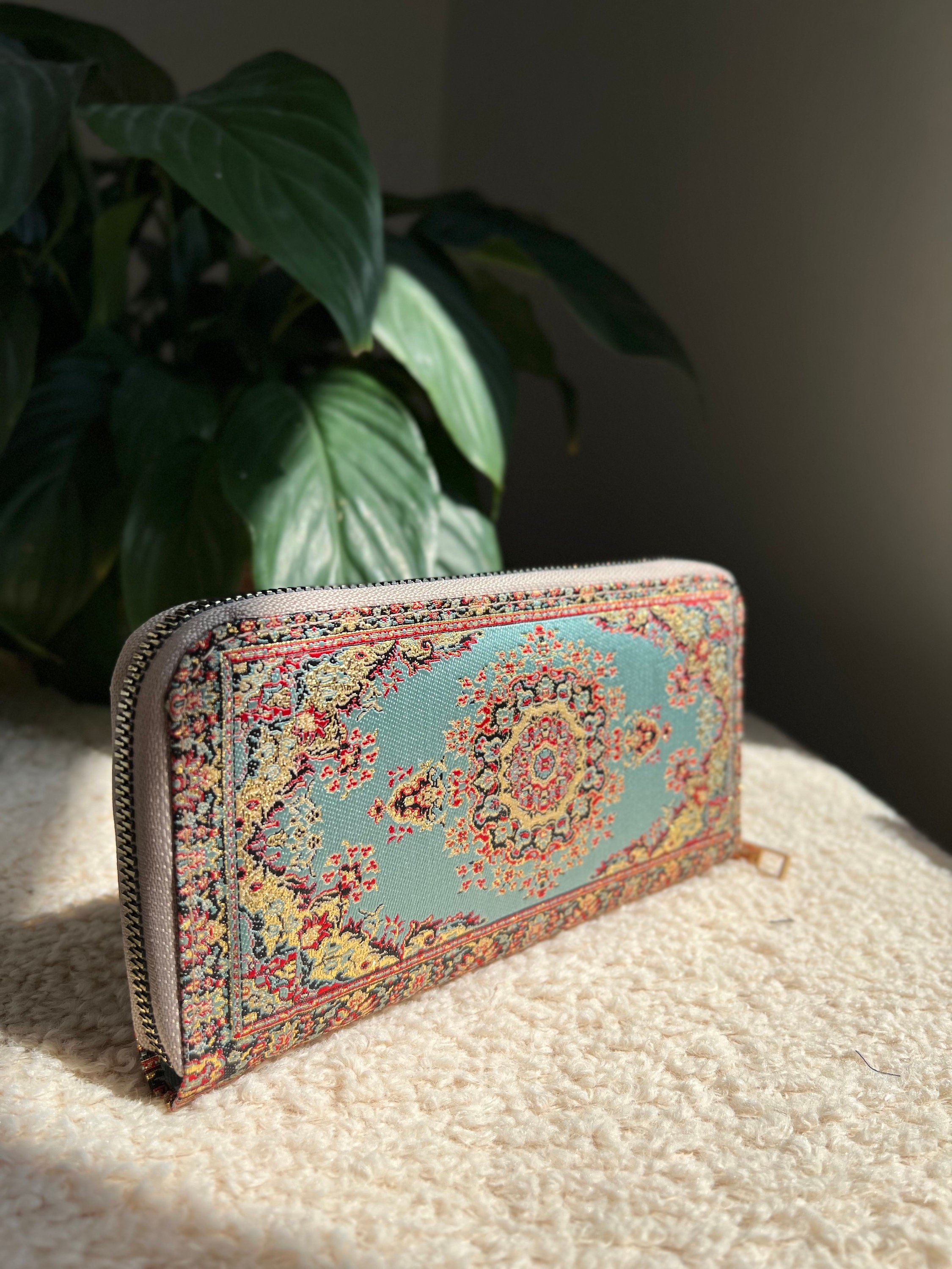 Boho Wallet, Turkish Fabric Shiny Womens Wallet, Handmade Wallet ...