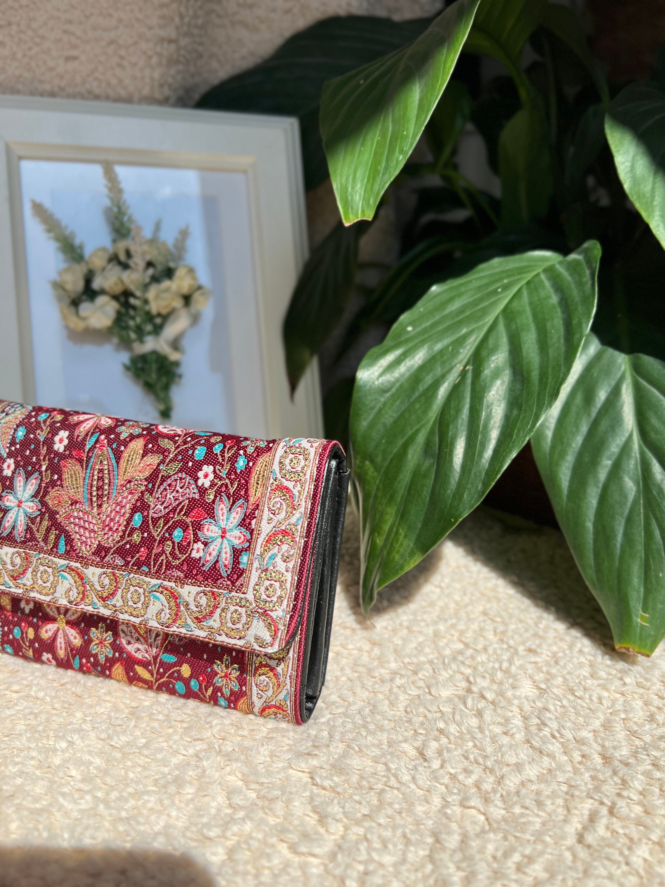 Boho Wallet, Turkish Fabric Shiny Women’s Wallet, Handmade Wallet ...