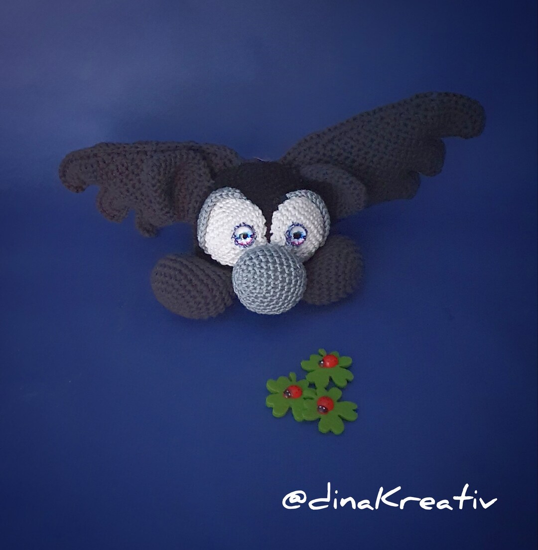 Falco the Bat – Hand-crocheted Amigurumi Decoration | Lovingly ...