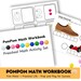 Pompom Learning Mats Counting 1-20 Math Center Activity - Kindergarten ...