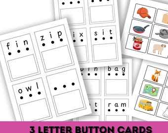 CVC Tap and Read Cards Short Vowels - Etsy