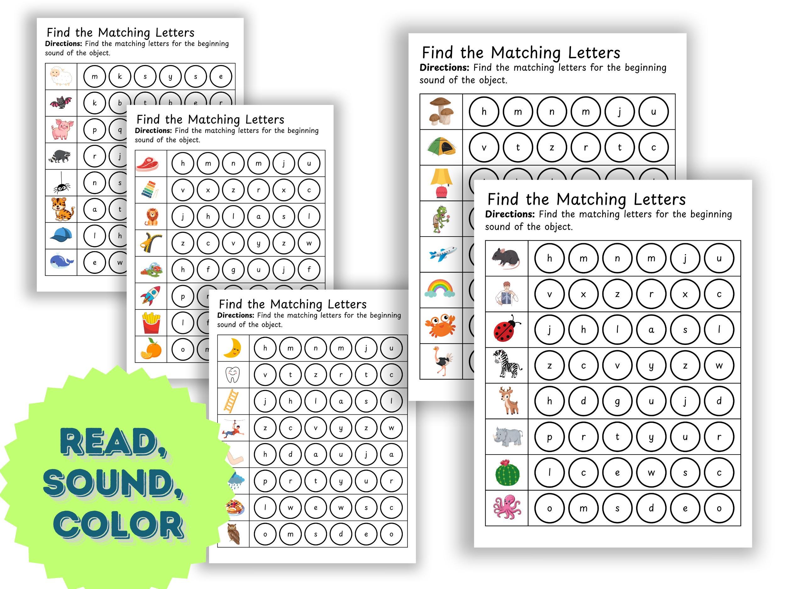 Beginning Sound Worksheets | Phonics CVC Amplify Phonemic Awareness ...