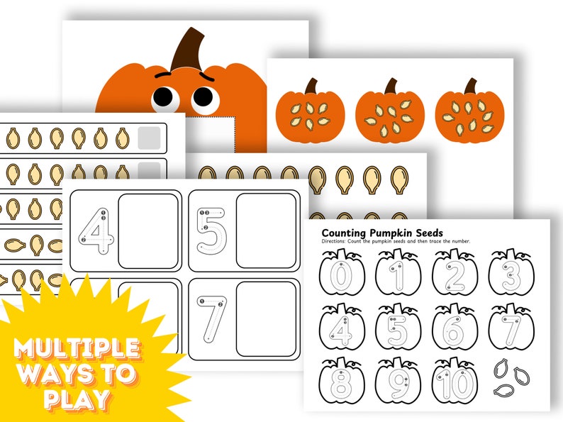 Count, Color and Snack Activity Cards Numbers 1-10, Counting Game ...