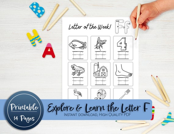 Letter of the Week F Alphabet Learning Preschool - Etsy
