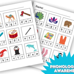 Beginning Sound Worksheets | Phonics CVC Amplify Phonemic Awareness ...