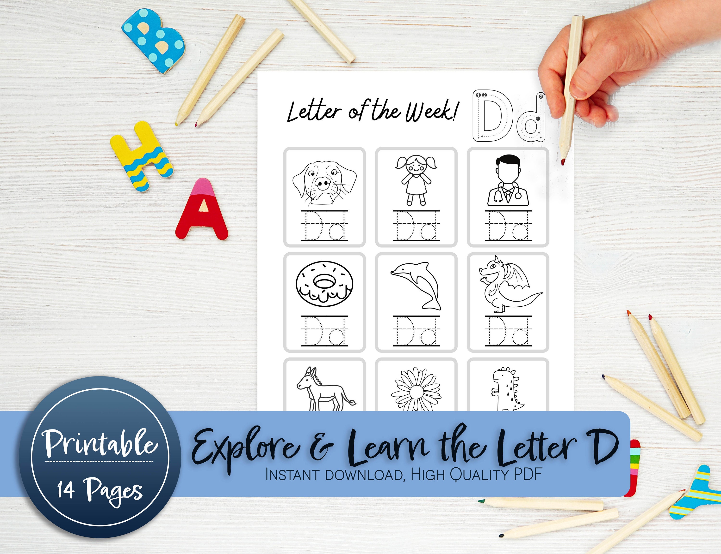 Letter of the Week D - Alphabet Learning, Preschool Worksheets ...