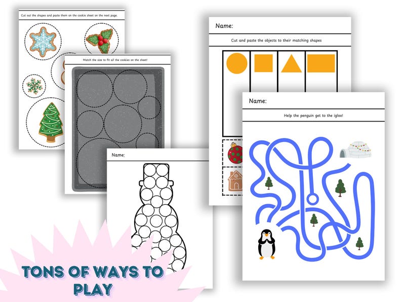 Winter Preschool Worksheets Occupational Therapy Holiday Kids ...