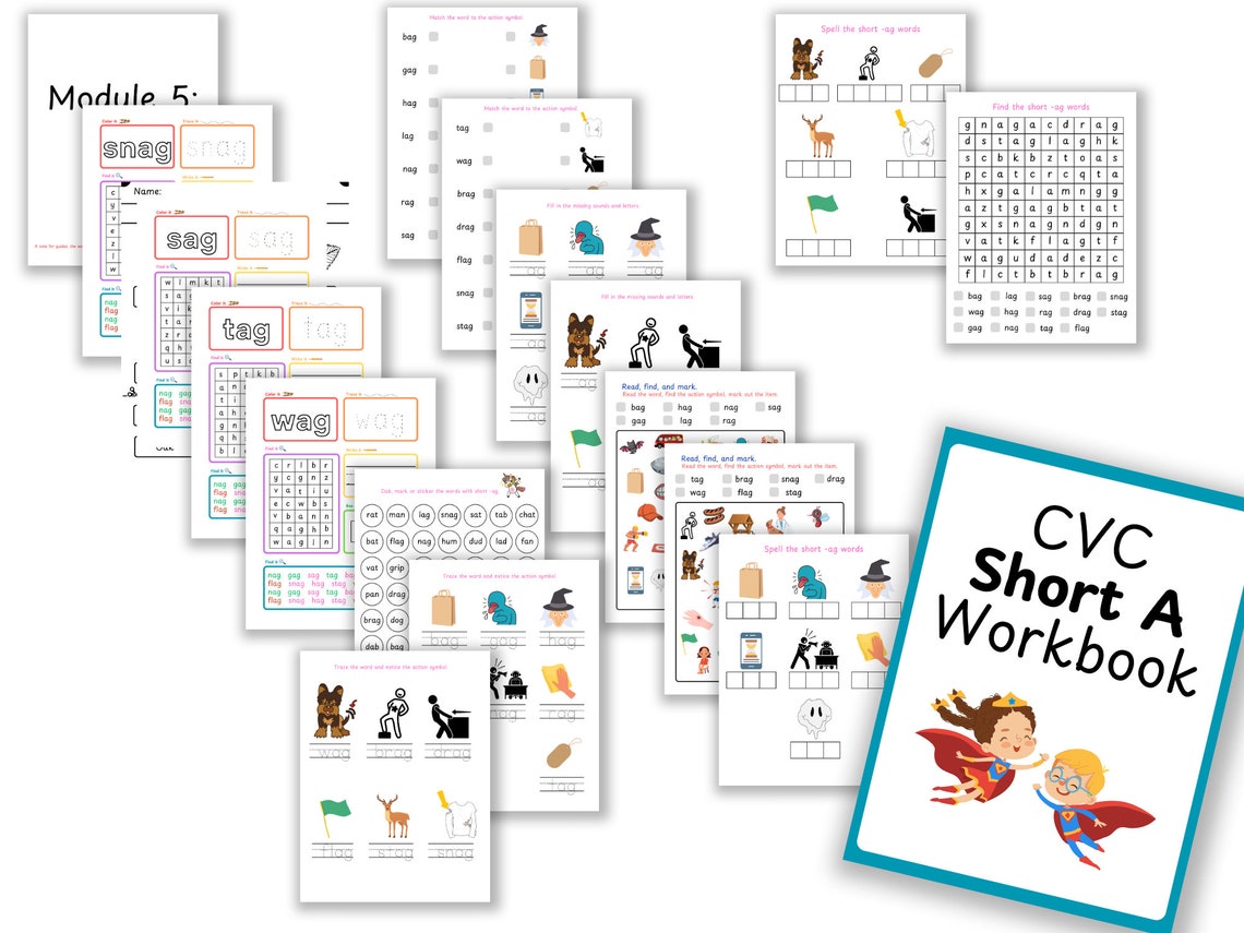 CVC Workbook| Homeschool Resources, Phonics Activity Sight Words ...