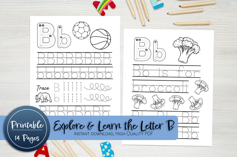 Letter of the Week B Alphabet Learning Preschool - Etsy