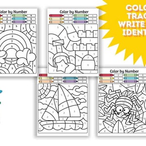 Beginner Color by Number Printable Worksheet, Educational Activities ...