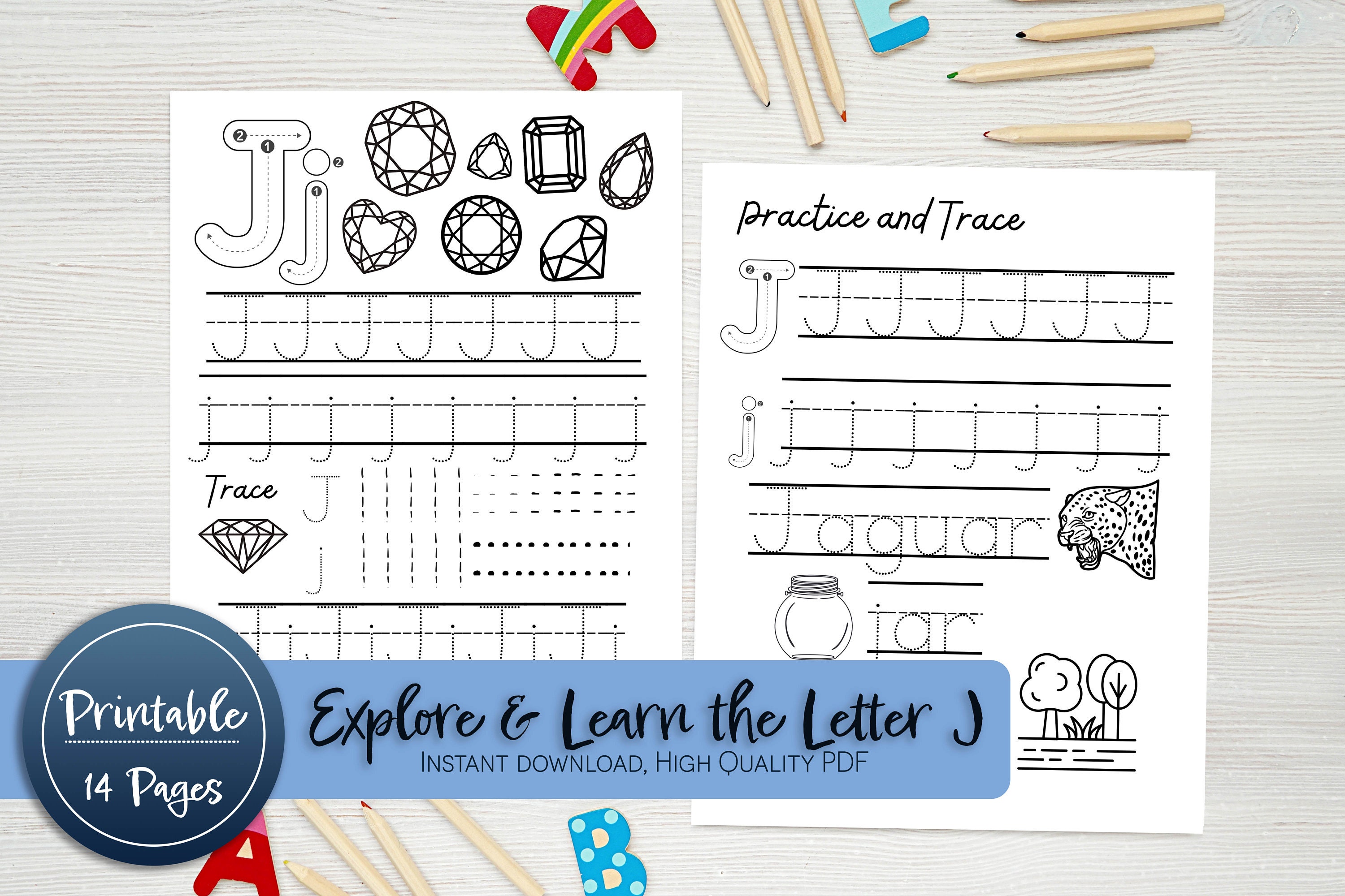 Letter of the Week J Alphabet Learning, Preschool Worksheets, Printable ...