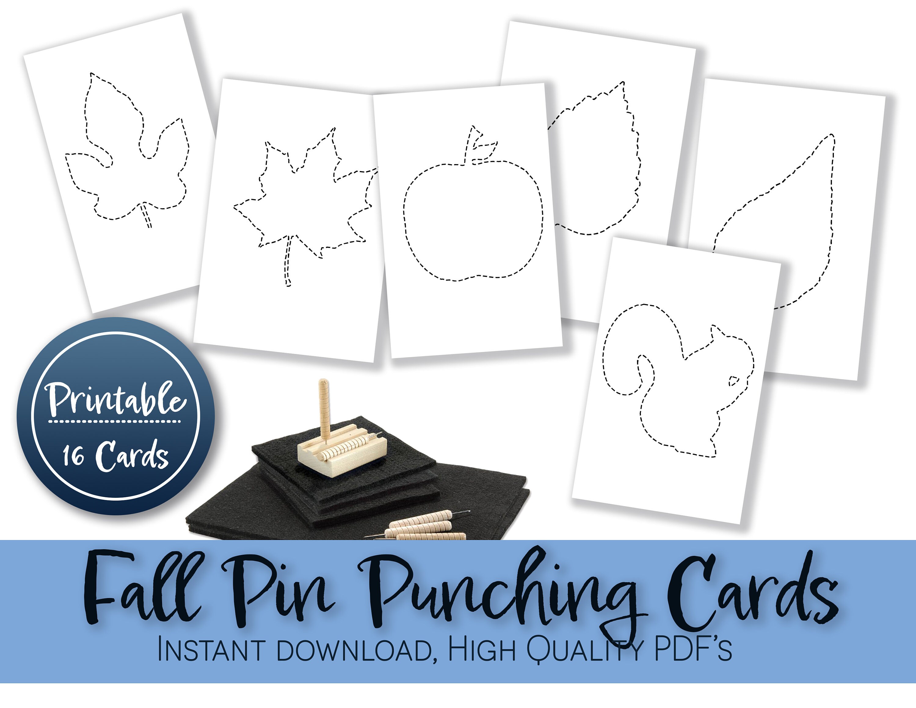 Montessori Fall Pin Punch Activity Fine Motor Preschool - Etsy