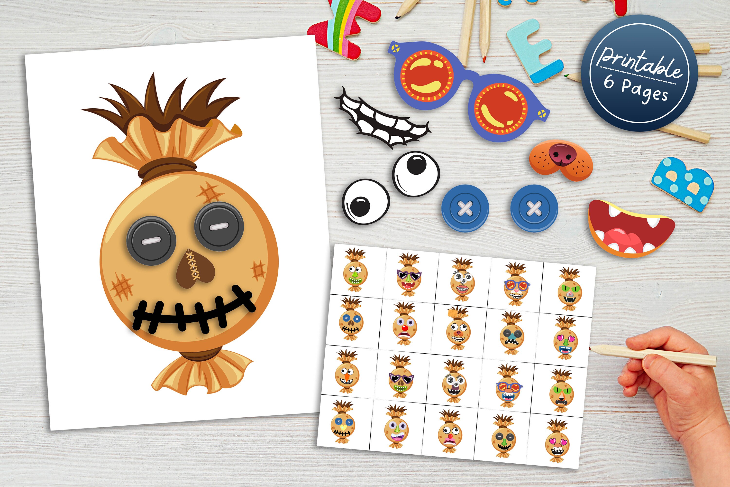 Build a Scarecrow | Cut and Paste Fall Activity Cutting Practice ...