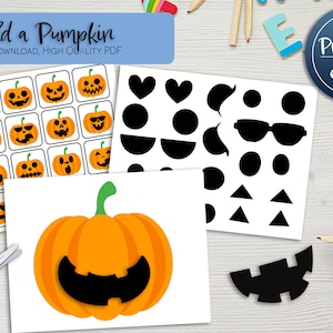 Build a Pumpkin | Cut and Paste Fall Activity Early Shapes Education ...