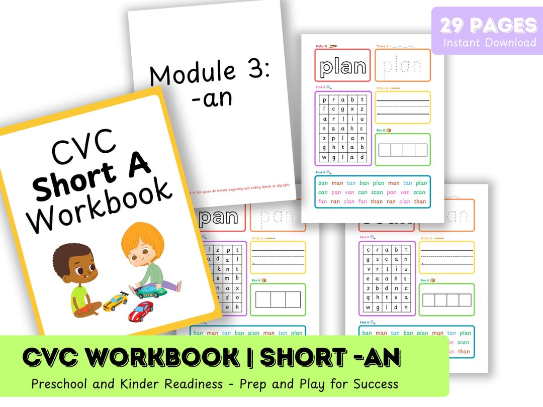 CVC Workbook| Homeschool Resources, Phonics Activity Sight Words ...