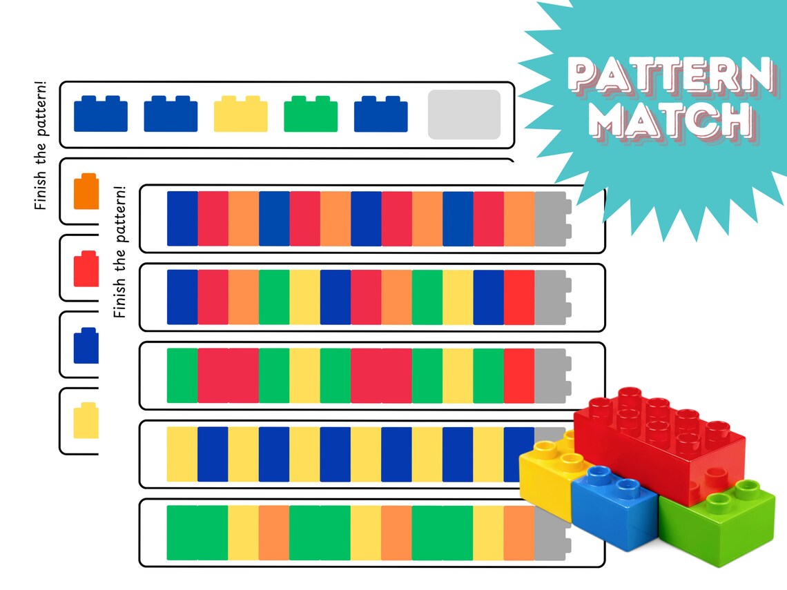 Building Brick Templates, Toddler Busy Bag Activities, Preschool ...