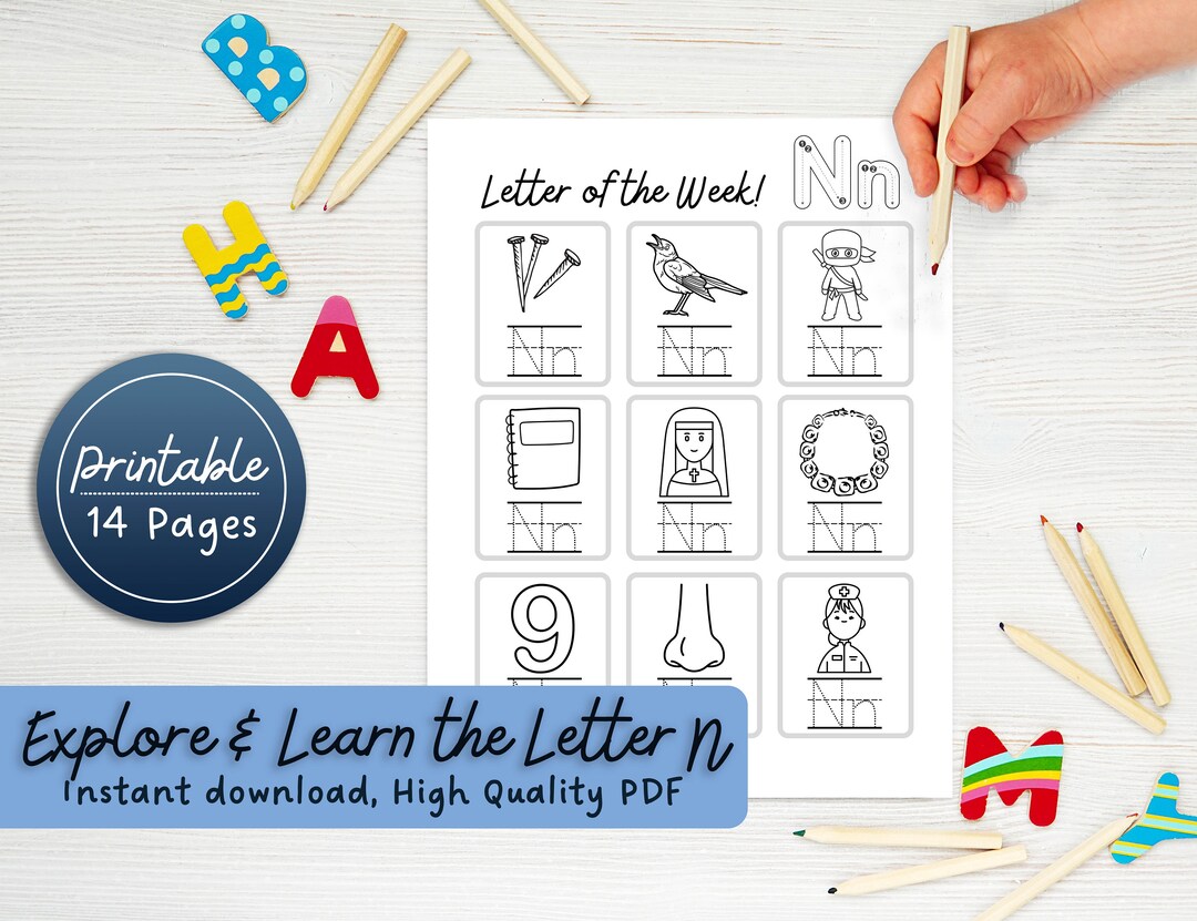 Letter of the Week N - Alphabet Learning, Preschool Worksheets ...