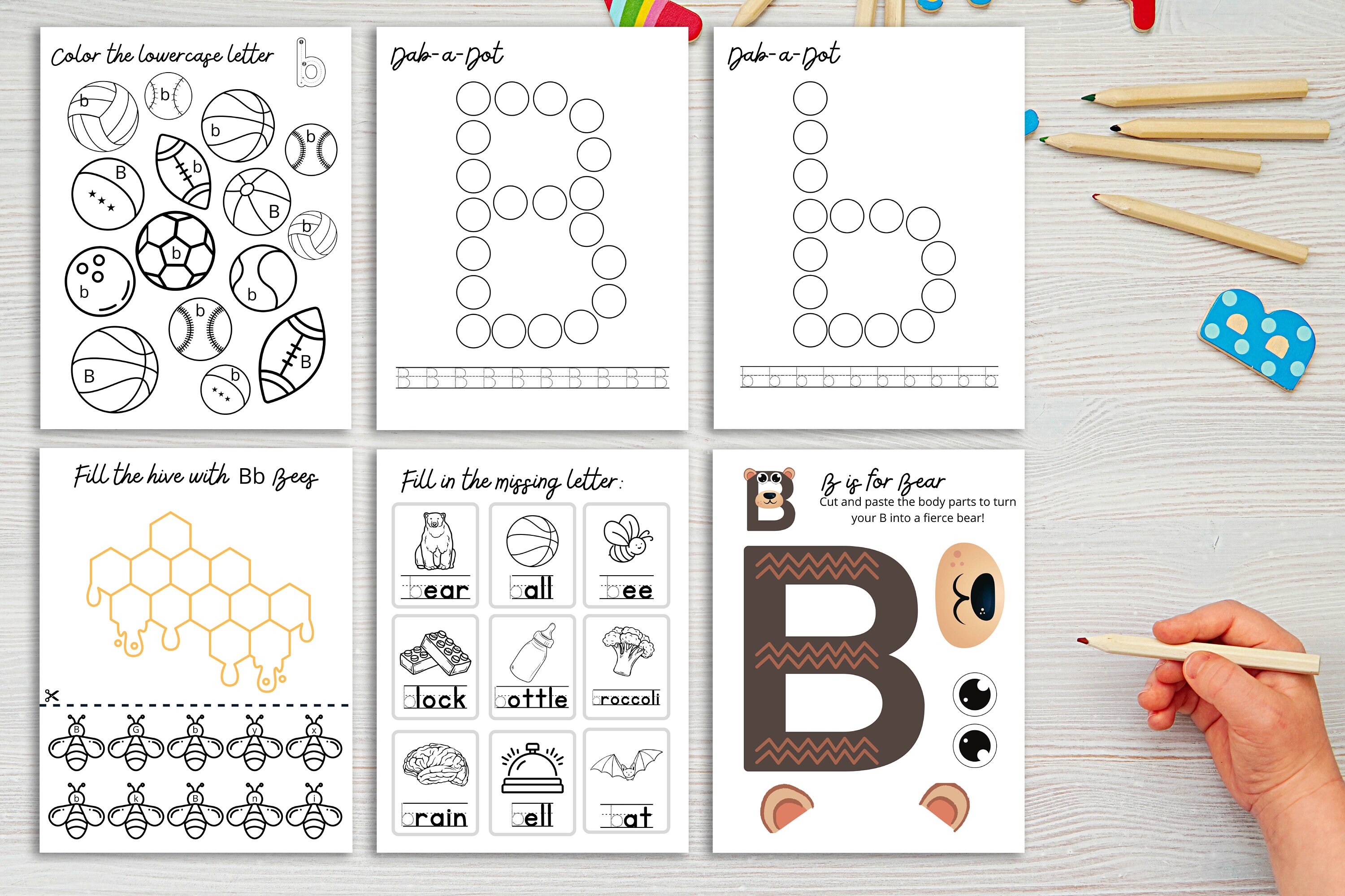 Letter of the Week B - Alphabet Learning, Preschool Worksheets ...