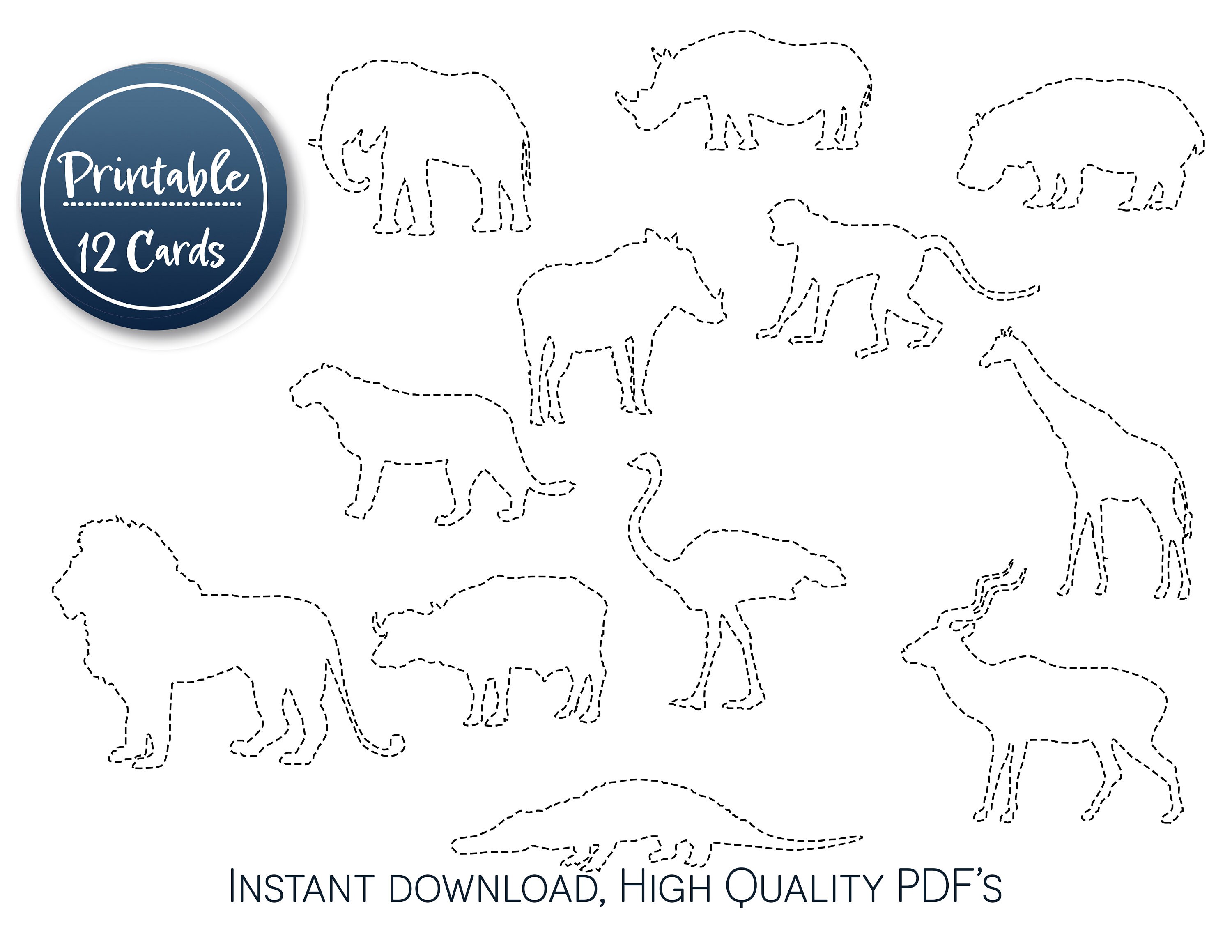 Montessori Safari Animal Pin Punch Activity | Fine Motor Preschool ...