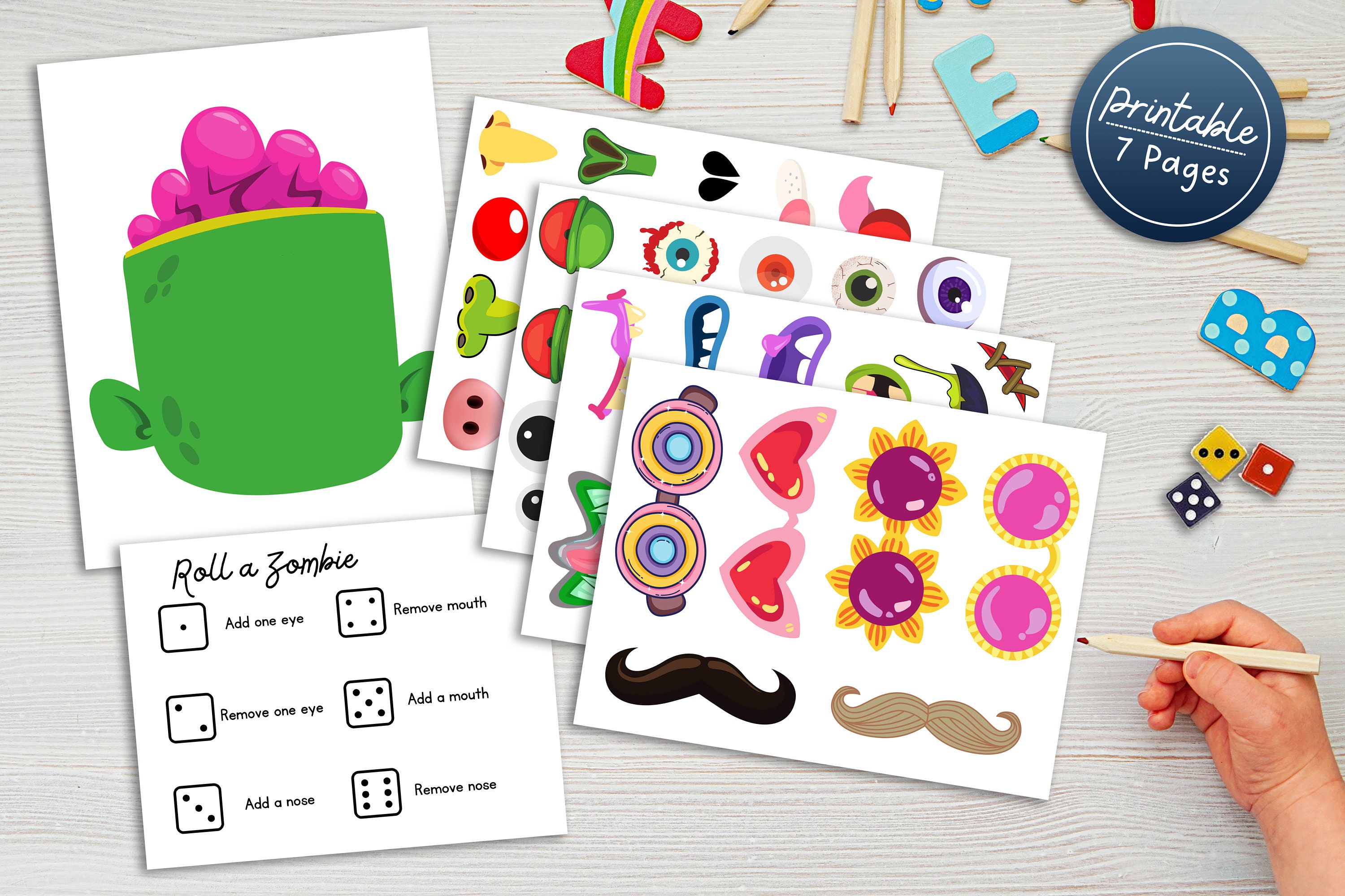 Build a Zombie | Cut and Paste Fall Activity Cutting Practice Toddler ...