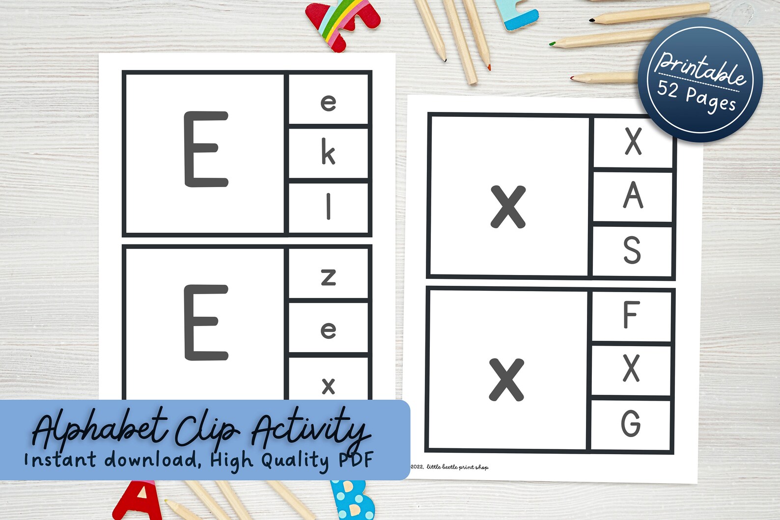 Alphabet Clip Cards Peg It Flash Cards, Peg It, Clip Cards, Educational ...