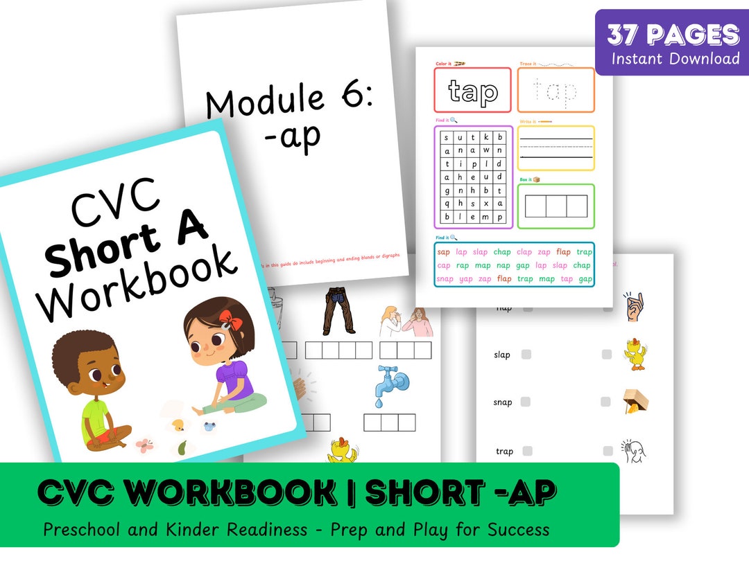CVC Workbook| Homeschool Resources, Phonics Activity Sight Words ...