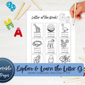 Letter of the Week G - Alphabet Learning, Preschool Worksheets ...