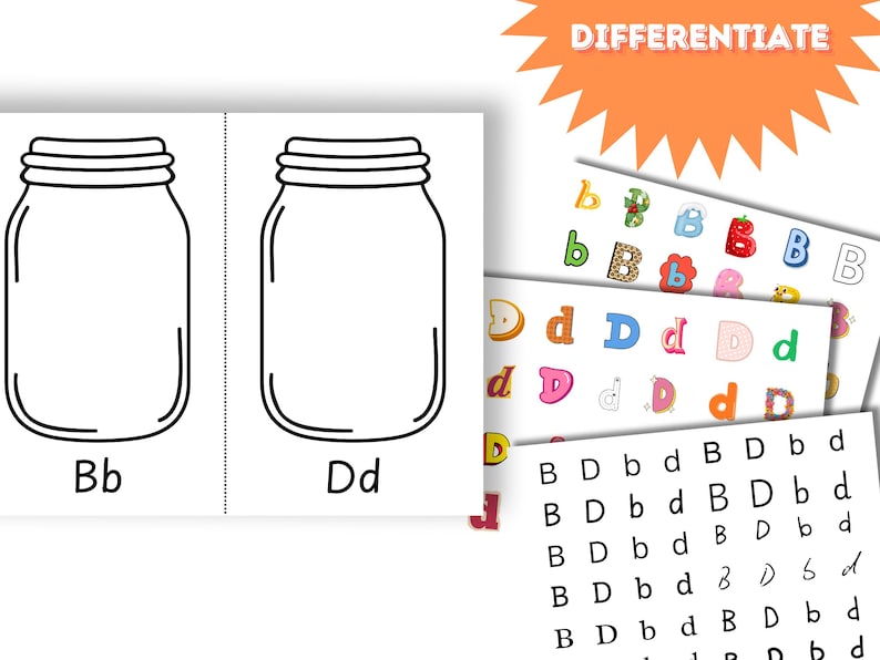 B and D Workbook | Activity for Preschool, Kindergarten, and Dyslexic ...