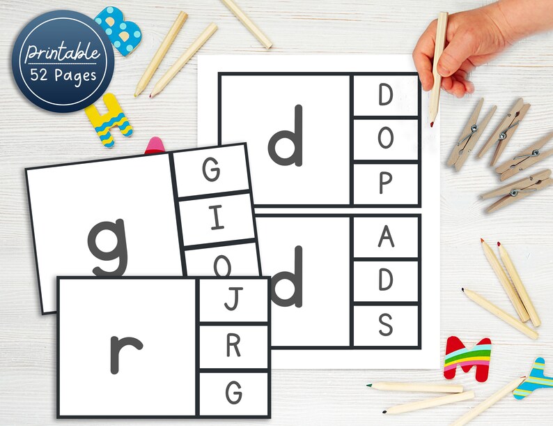 Alphabet Clip Cards | Peg It Flash Cards, Peg It, Clip Cards ...