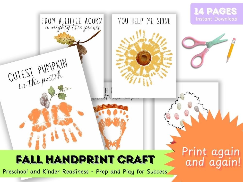 Fall Handprint Craft | Fall Handprint Art, Craft for Kids, Autumn ...